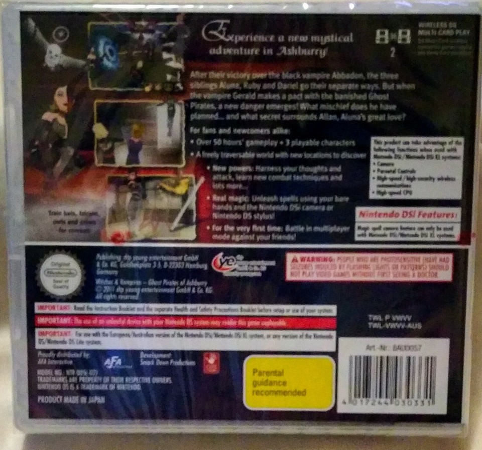 Witches And Vampires Ghost Pirates Of Ashburry - Nintendo DS - New ...