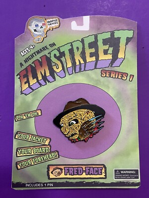 Freddy Krueger Fred Head Enamel Pin Nightmare On Elm Street New Carded ...