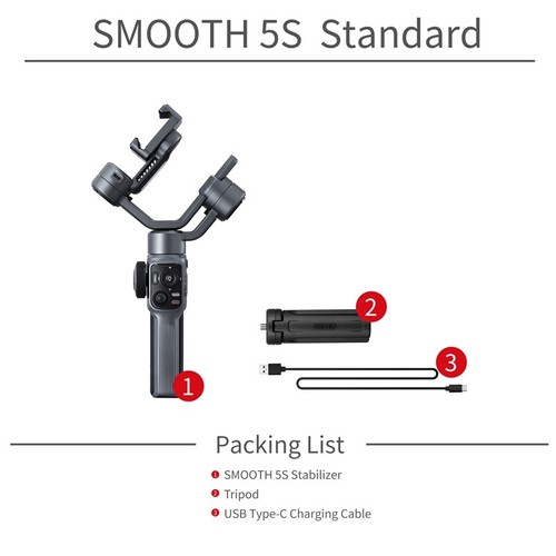 ZHIYUN Smooth 5S/Combo 3-Axis Gimbals Stabilizer for Smartphone iPhone ...