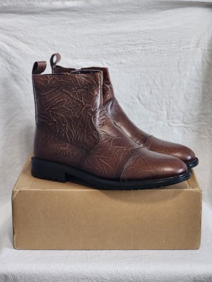 Arkbird Mens Premium Leather High Top Chelsea Boots Zipper ZK20786 Size ...