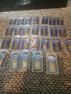 26 ARMY RANK EAGLE CREST NEW REGULATION DOG TAG WITH CHAIN COLLECTION ...