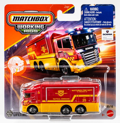2025 Matchbox Working Rigs #05 Scania Tactical Command Center RED ...