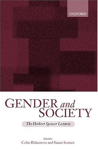GENDER AND SOCIETY: ESSAYS BASED ON HERBERT SPENCER By Colin Blakemore ...