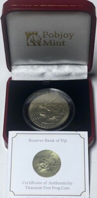 FIJI -Tree Frog - $1 Dollar Titanium Coin 2018 - OGP & COA | eBay