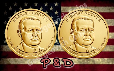 2014 P & D Herbert Hoover Presidential Dollar BU (2 Coin Set) US Mint ...
