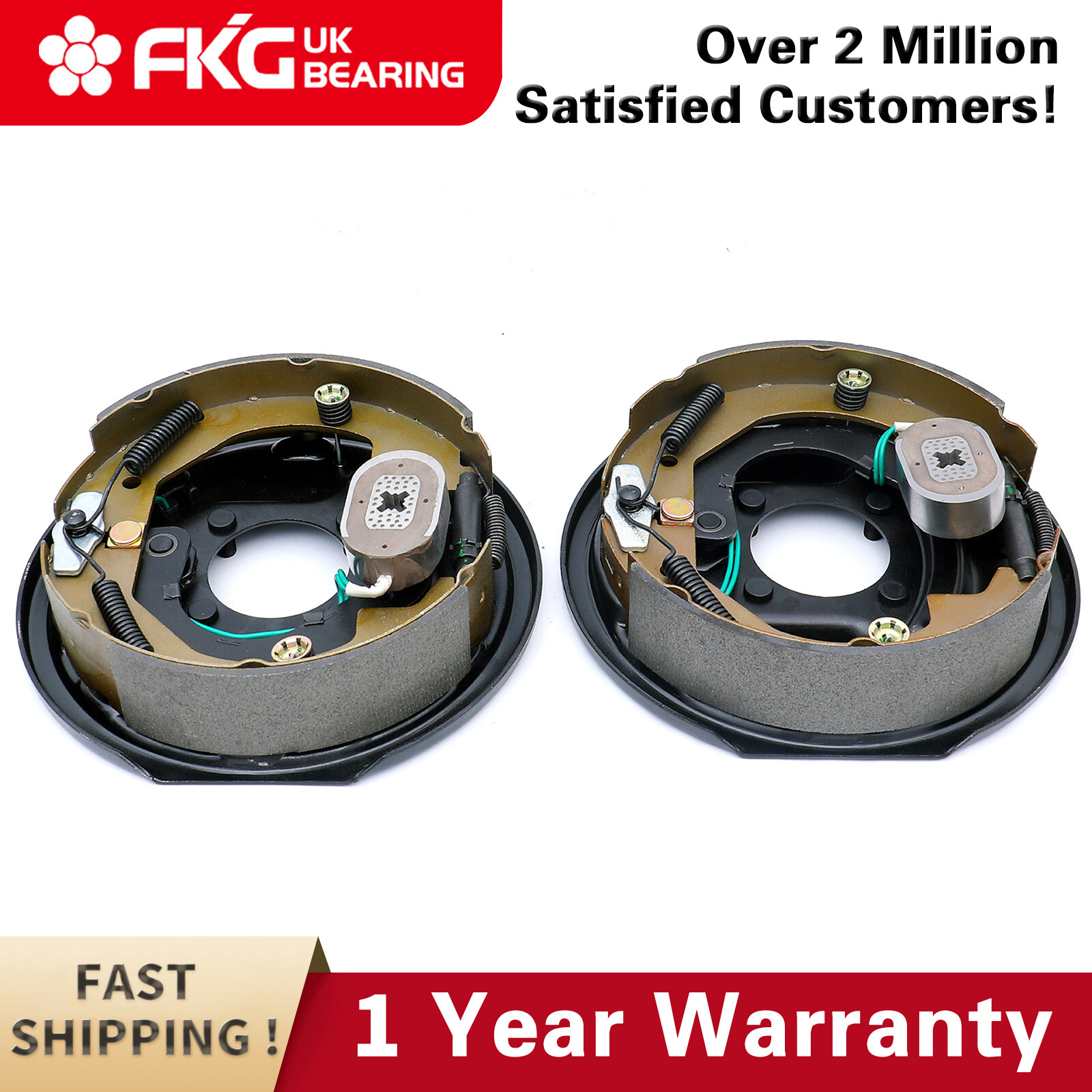 2pcs Electric Trailer Brake Assembly Kits with 10"X2-1/4" for 3500 lbs ...