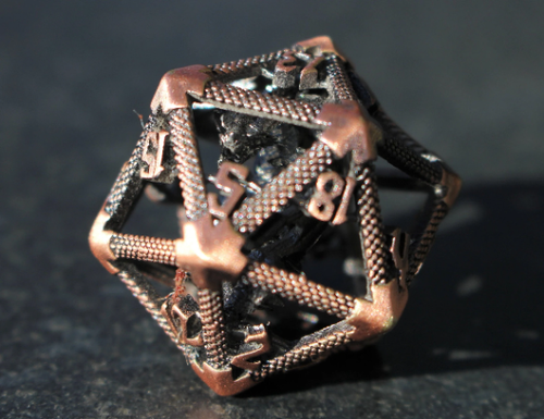 Dragon's Gold Hollow Flying Wyrm D20 - Metal Polyhedral Gaming DND 5e ...