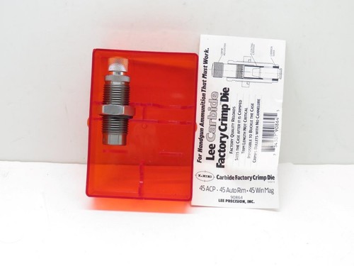 LEE CARBIDE FACTORY TAPER CRIMP DIE 90864 FOR 45 ACP 45 WIN MAG 45 AUTO ...