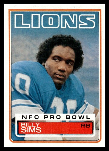 Billy Sims 1983 Topps #70 Detroit Lions Football Card | eBay