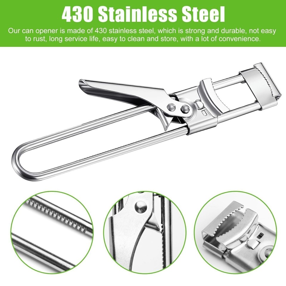 2X Adjustable Multifunctional Stainless Steel Can Opener Jar Lid ...