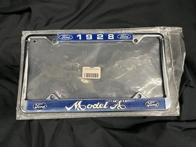 Vintage Style 1928 Chrome Ford Model A License Plate Frame - OEM | eBay
