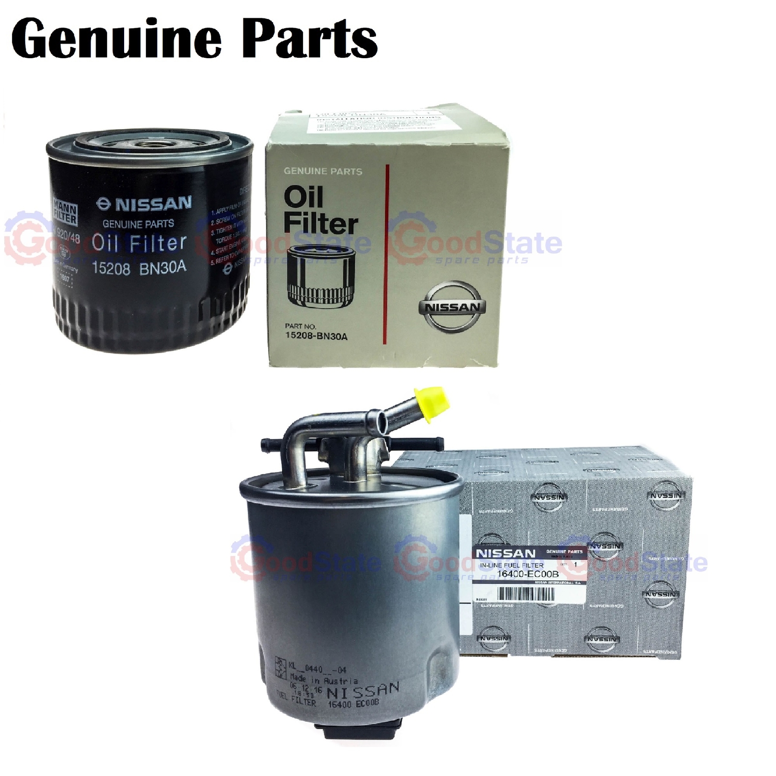 GENUINE Nissan Navara D40M Spain 2.5 Diesel YD25DDTI CR Oil Fuel Filter ...
