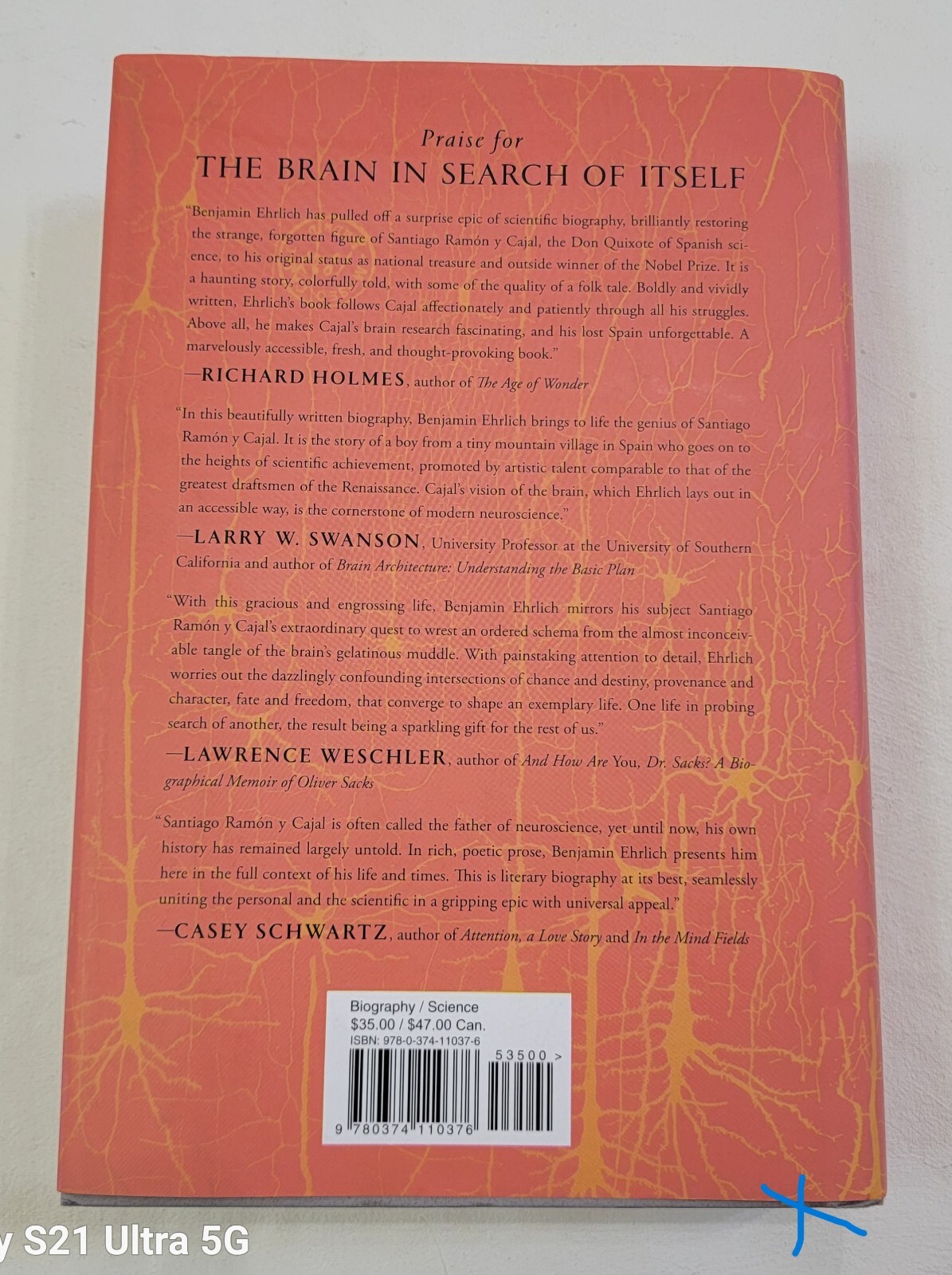 The Brain in Search of Itself - Benjamin Ehrlich-2022 HC/DJ- very good+ ...