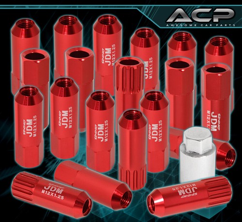 For Nissan 12X1.25 Locking Lug Nuts 20PCS JDM VIP Extended Aluminum ...