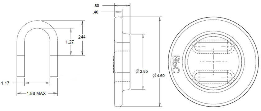 Buyers B51 Forged Rotating D-Ring - 1" Diameter - 46,760 Lb Break ...