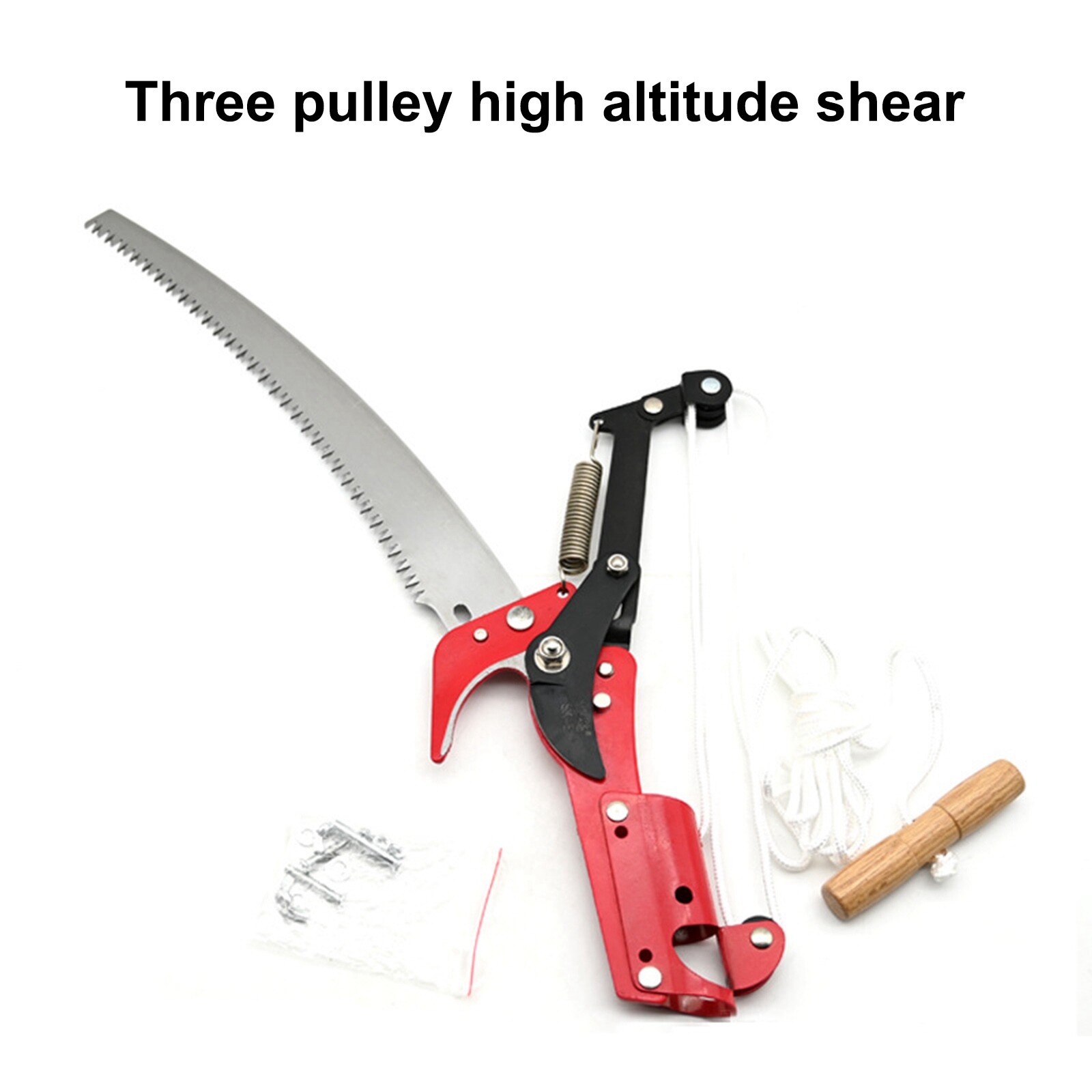 Pulley Pruner Saw Extendable Tree Trimming Lopper Branch Scissors w ...