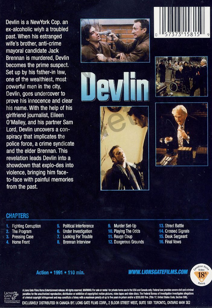 Devlin 1991 DVD Bryan Brown Roma Downey Lloyd Bridges for sale online ...