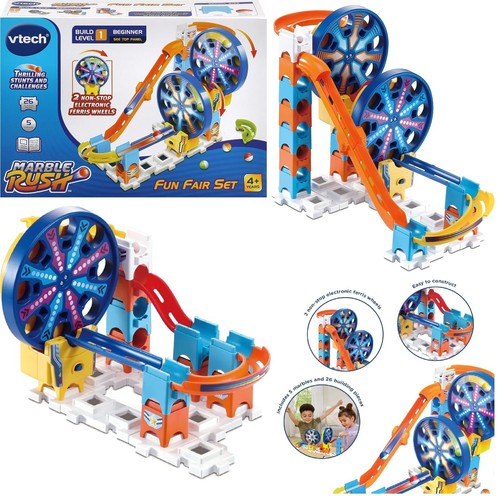VTech Marble Rush Fun Fair Set Construction Game Ferris Wheel Play Gift ...