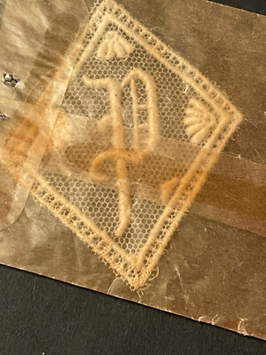 Vintage Parisian Lace Monogram “P” Net Lace Applique UNUSED New Old ...