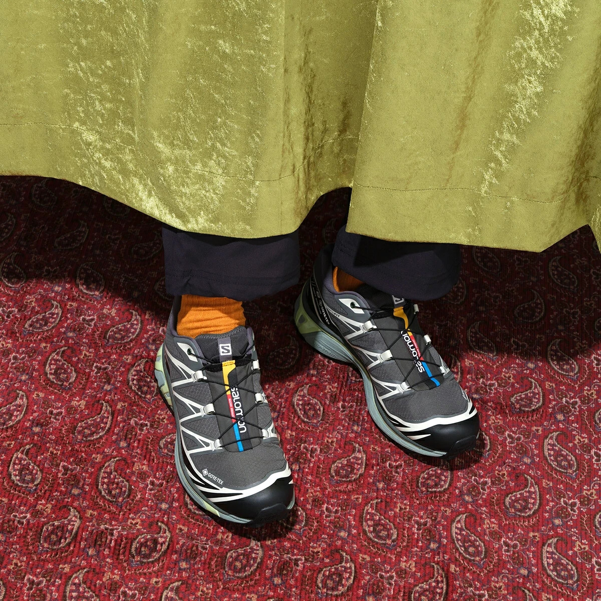 Salomon XT-6 GORE-TEX Urban Chic Black Lime Cream L47581300 Men's US 5 ...