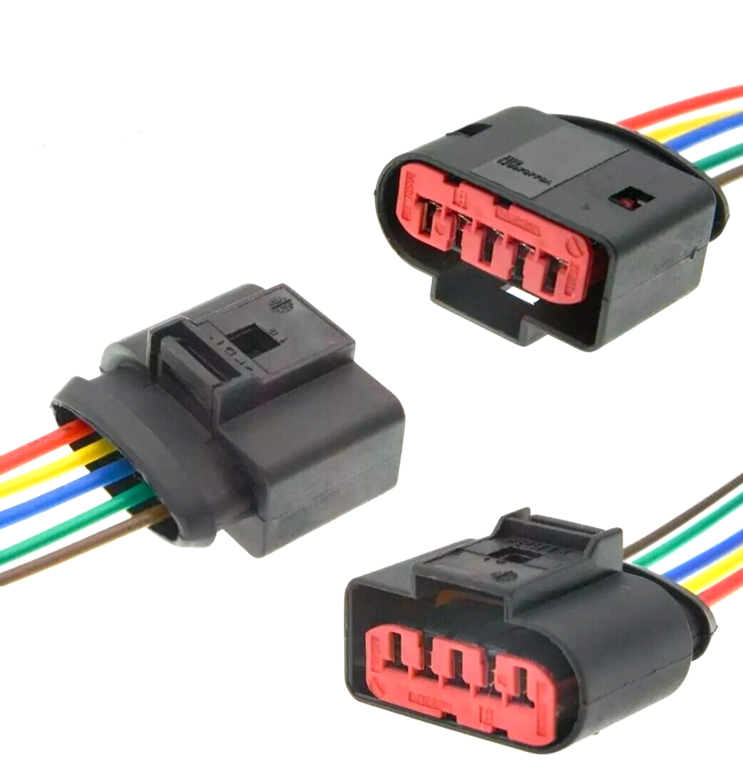 VW Audi Seat Skoda MAF Mass Air Flow Sensor 5 Pin Connector Plug Wire ...