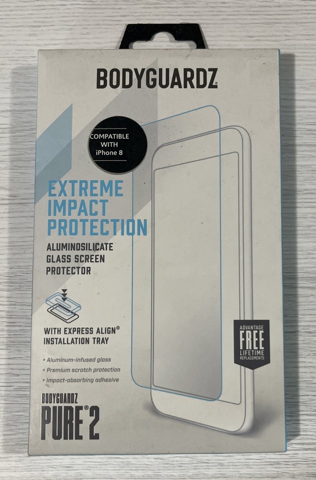 BodyGuardz Pure 2 Glass Screen Protector For iPhone 8/7, With Express ...