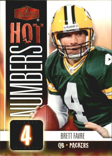 2006 Flair Showcase Hot Numbers #HN4 Brett Favre - FB | eBay