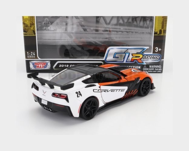 MOTOR-MAX 73796 Chevrolet - Corvette ZR1 N 24 Racing 2019 - White Black ...