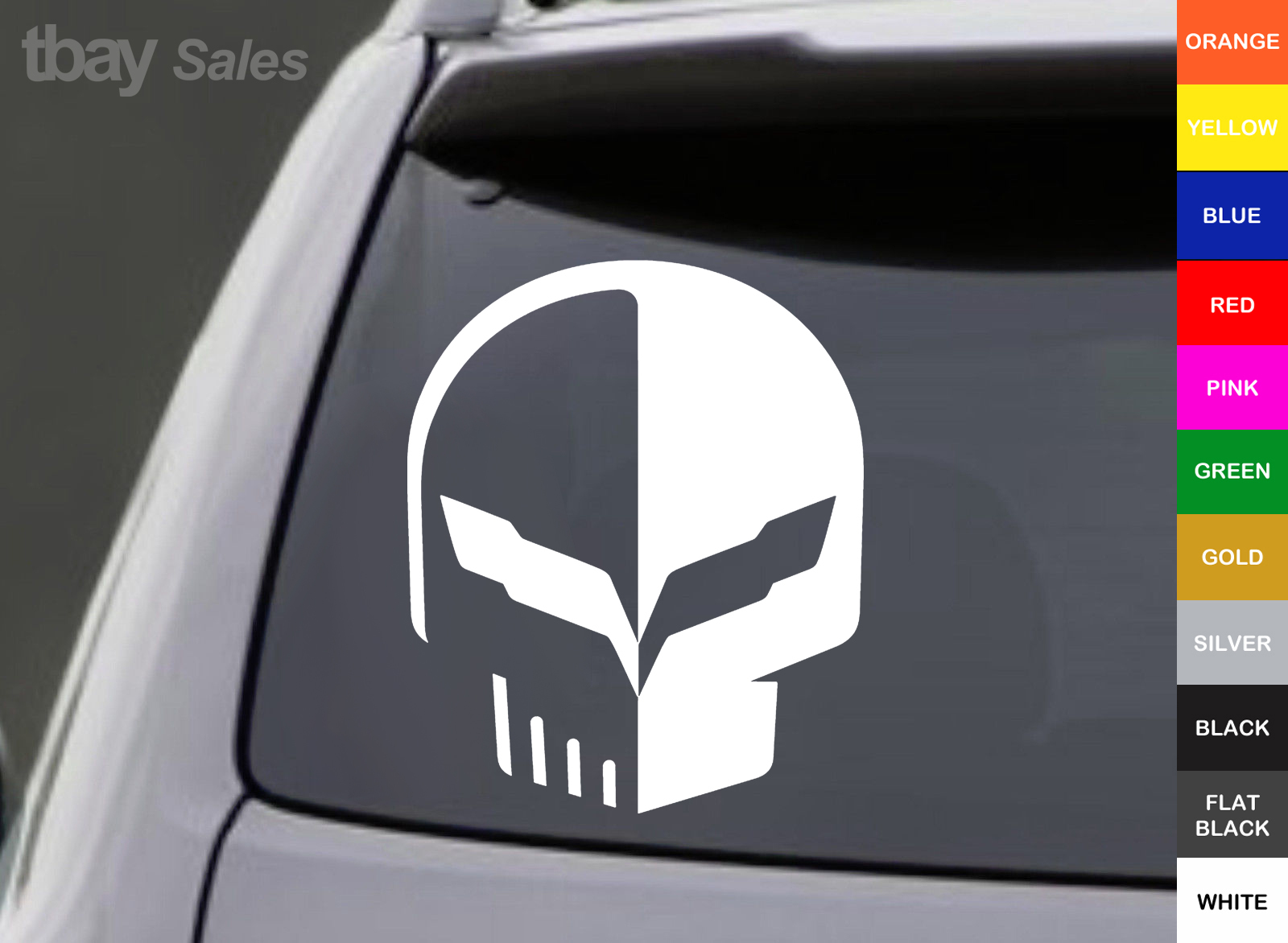 Corvette Racing Jake Skull Vinyl Decal Sticker Stingray C7 Z07 Z51 Z06 ...