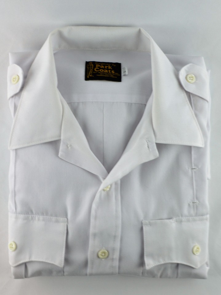 White Short Sleeve Uniform Shirt - Men's Large ( Police Security or ...