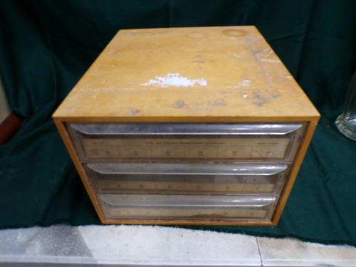 Vintage DMC 3 Drawer Wooden Storage Box With Dividers | eBay