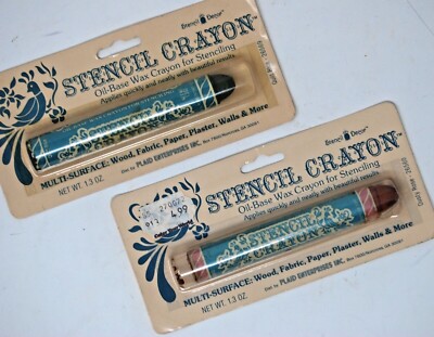 Vintage Artist Paint Stencil Crayon Oil Base Wax Crayons set of rose ...