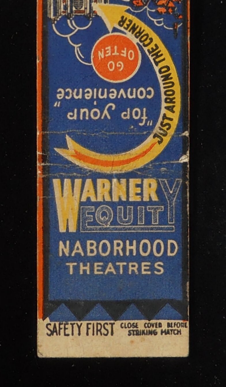 1930s SAFETY FIRST MOVIE THEATRES Warner Equity Naborhood Theatres Go ...