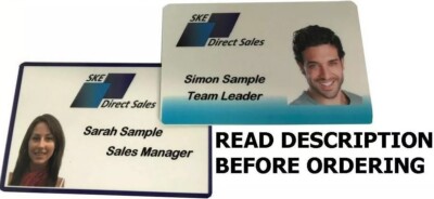 CUSTOM Printed Plastic ID Card, Staff Name Badge, Membership & Business ...