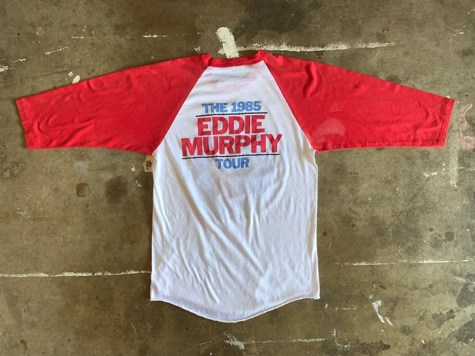 1985 VINTAGE 80s EDDIE MURPHY COMEDY TOUR RAGLAN T-SH… - Gem