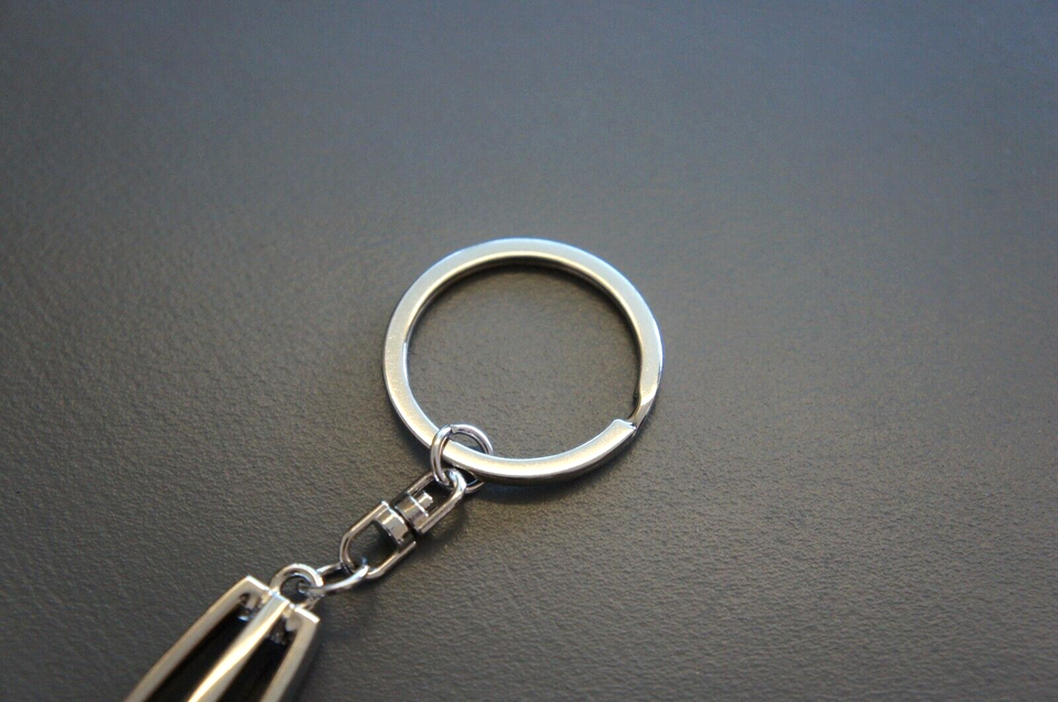 NIB Genuine Lincoln Classic Basic Silver Stainless Steel Metal keychain ...