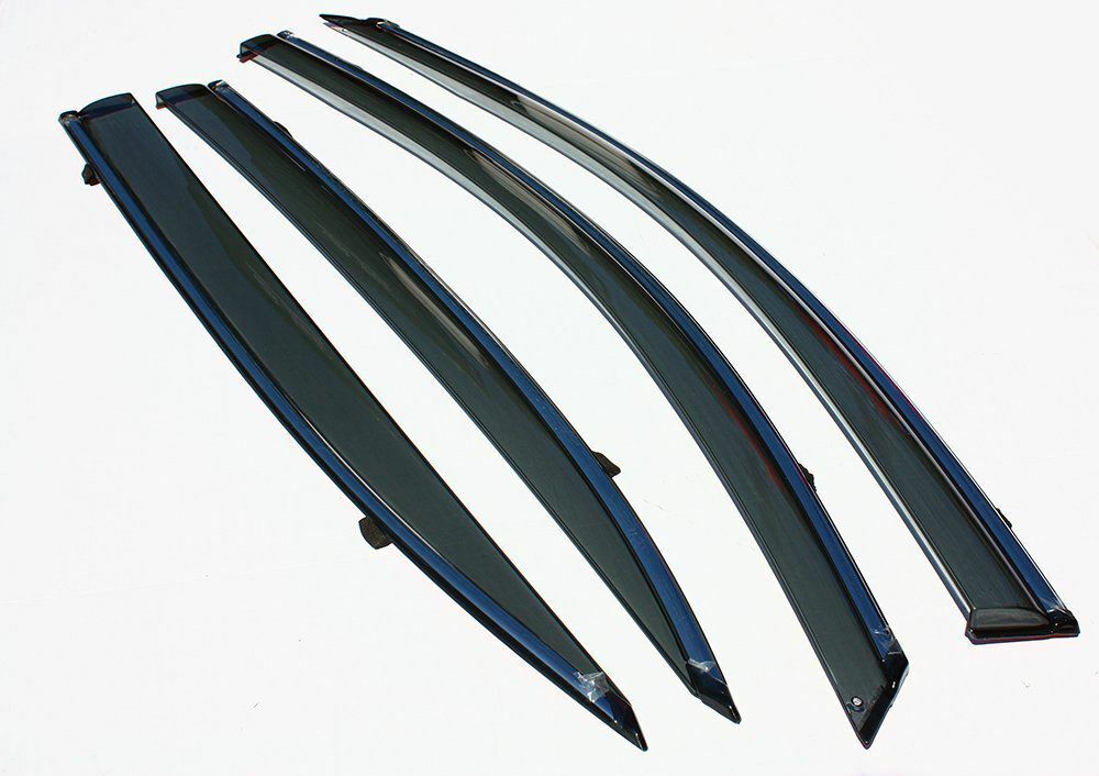 Fit Subaru Ascent 2019-2024 Window Vent Visors Rain Deflector Chrome ...