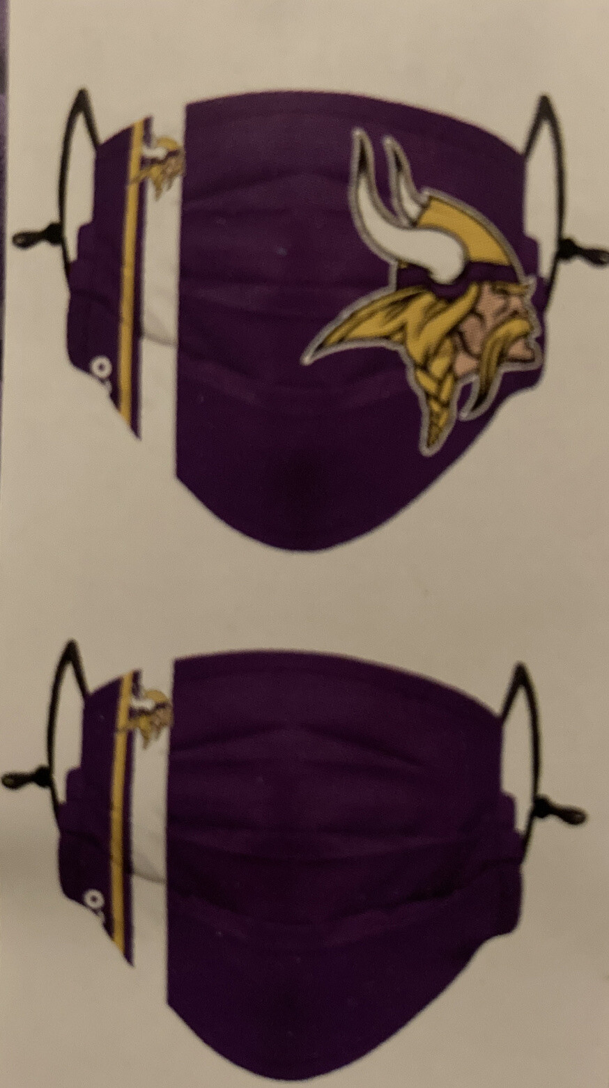 NFL Minnesota Vikings Adult Gameday Adjustable Face Covering - Pack of ...
