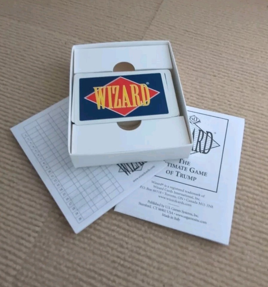 The Original WIZARD Card Game Strategy Tricks Bidding Italy COMPLETE ...
