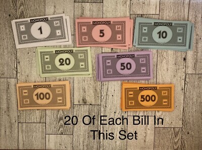 Monopoly Money Game Replacement Bills Play Money Game Cash Free USPS ...