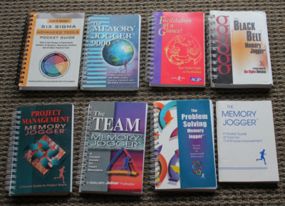 8 Memory Jogger pocket guide book lot: Six Sigma, Project management ...