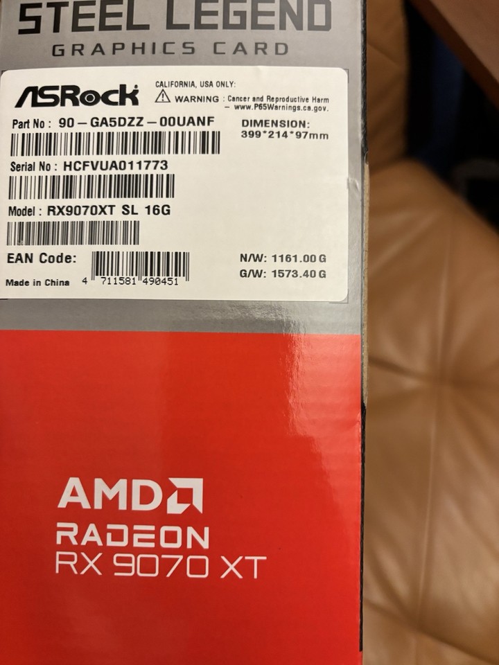 AMD Radeon RX 9070 XT Asrock Steel Legend 16GB - OPEN BOX, w/ Receipt ...