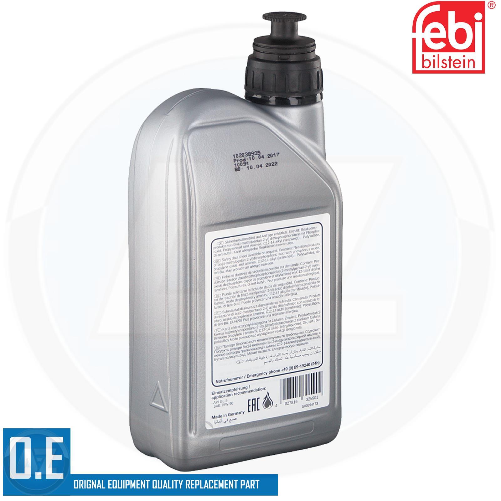 83222365987 Febi Bilstein BMW 1L Gear Differential Diff Oil 1 Litre 75W ...
