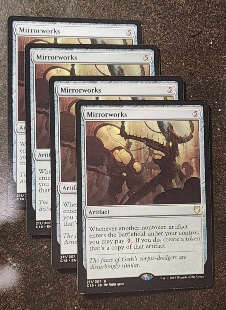 4x Mirrorworks rare artifact cards - Commander 2018 - NM/VG | eBay