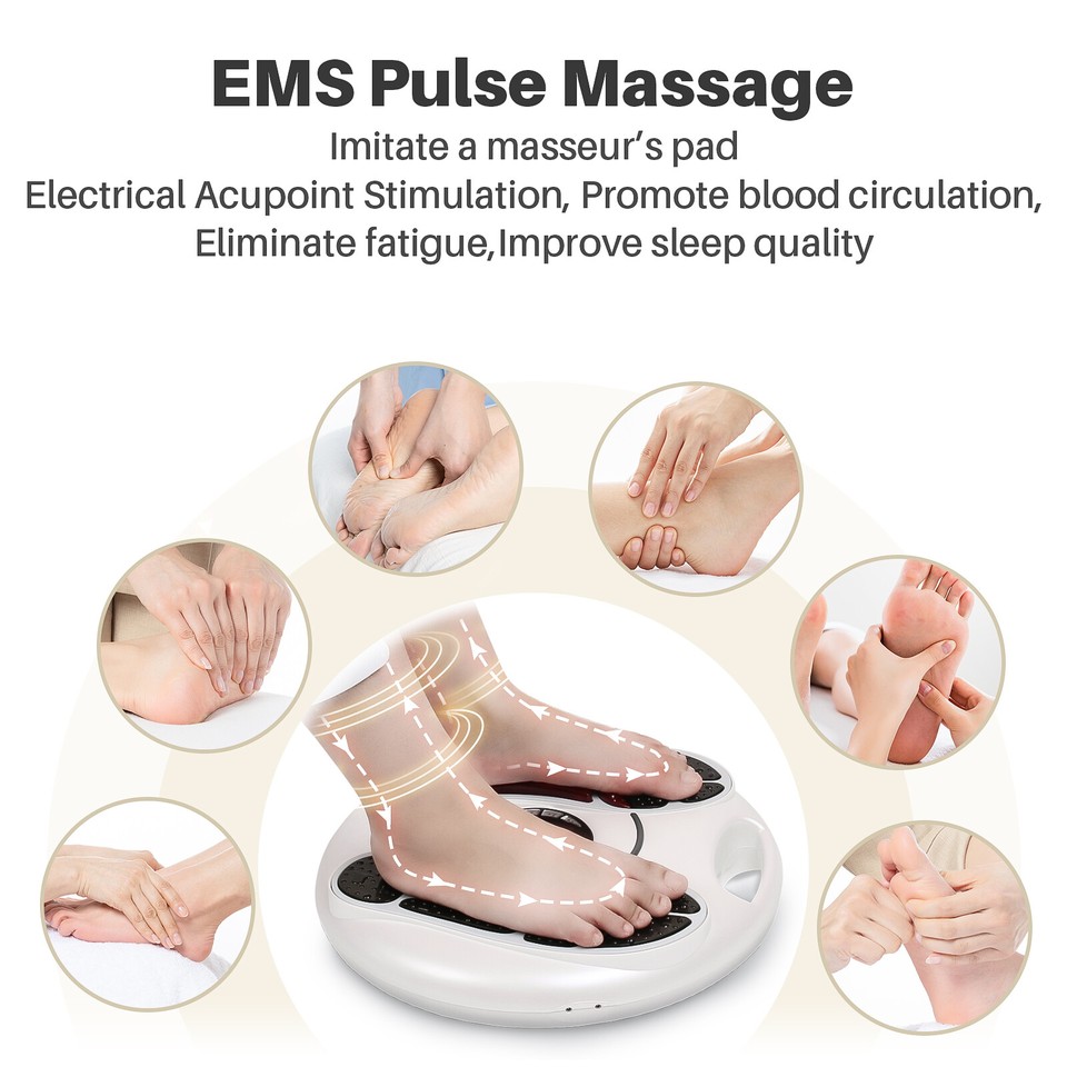 TENS Unit Foot Circulation Plus EMS Feet Legs TENS Massager Diabetics ...