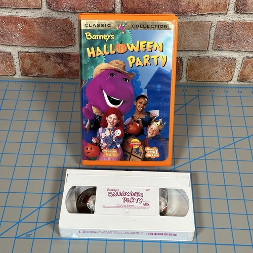 Barney’s Halloween Party VHS Video Tape VTG Orange Clamshell Case ...