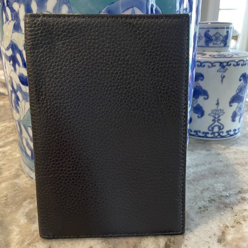 Bosca Pebble Leather Executive Card ID Black Wallet Note Pad | eBay