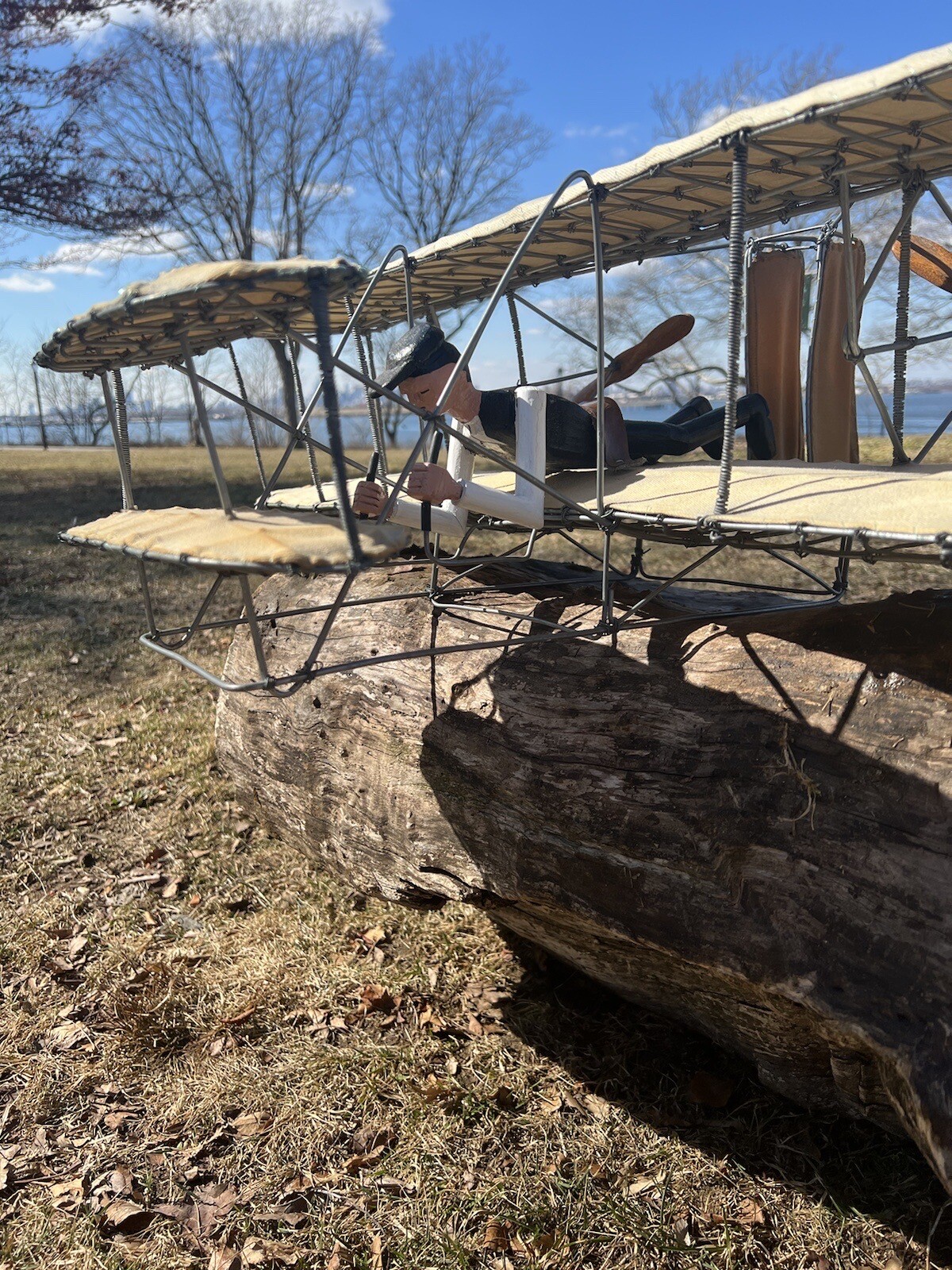 Decor Wright brothers model airplane made of wire | eBay