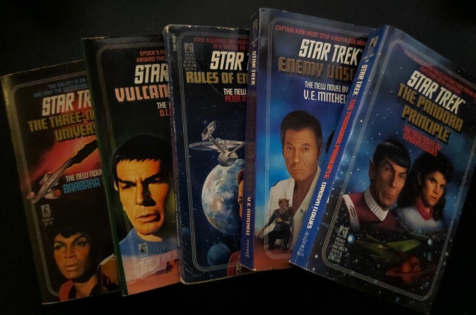 Lot of 5 Star Trek Pocket Books Paperback Novels Original Series [Set 4 ...