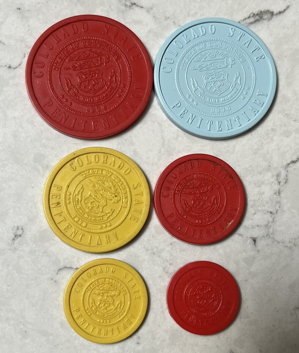 Colorado State Penitentiary JAIL / PRISON Script Money Tokens 5 Cents ...